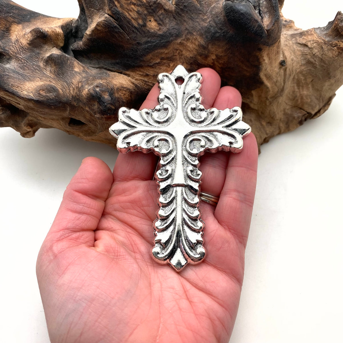Whimsical Silver Color Flowy Base Metal Cross (MC32) – The Mod Ant